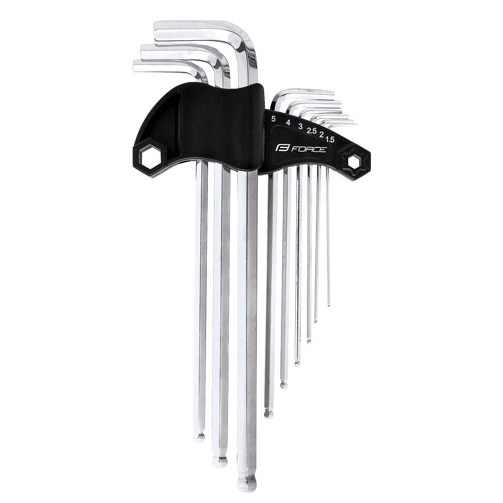 FORCE SET OF 9 ALLEN KEY WRENCHES FORCE 1,5-10MM, IN HOLDER TOOL ...